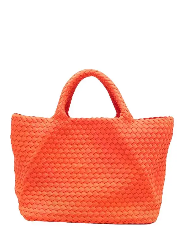 MARREA Medium Woven-design Tote Bag - Orange