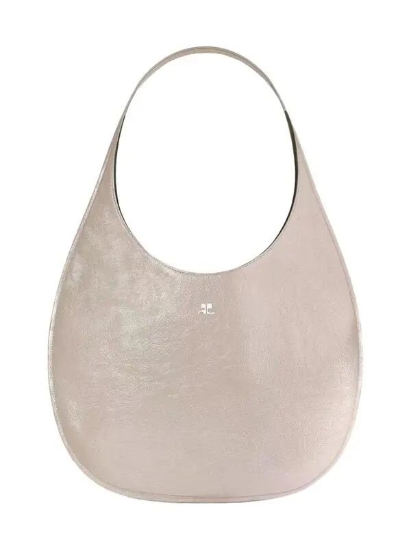 COURREGES Naplack Leather Holy Tote - Grey