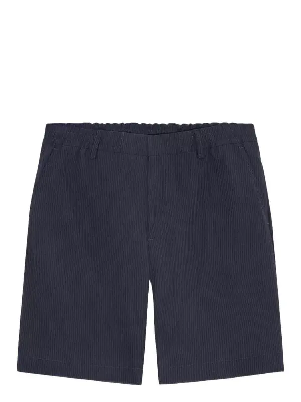 Nn07 Textured Tailored Shorts - Blue