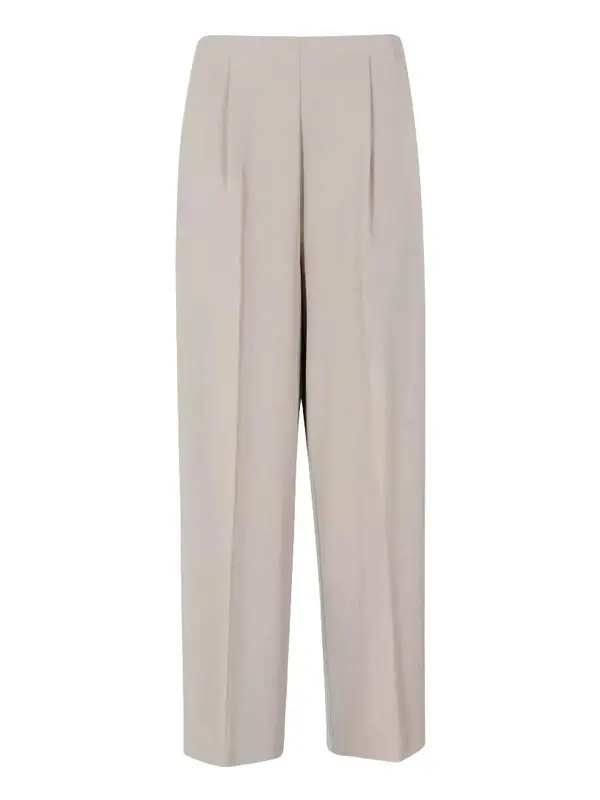MEIMEIJ Pleated Trousers With Elasticated Waistband - Grey