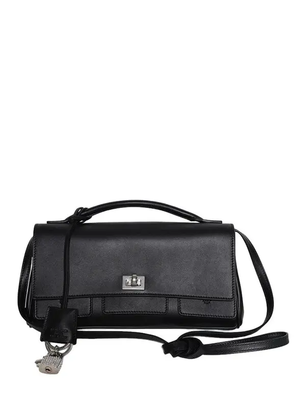 Balenciaga Bel Air Clutch On Strap - Black