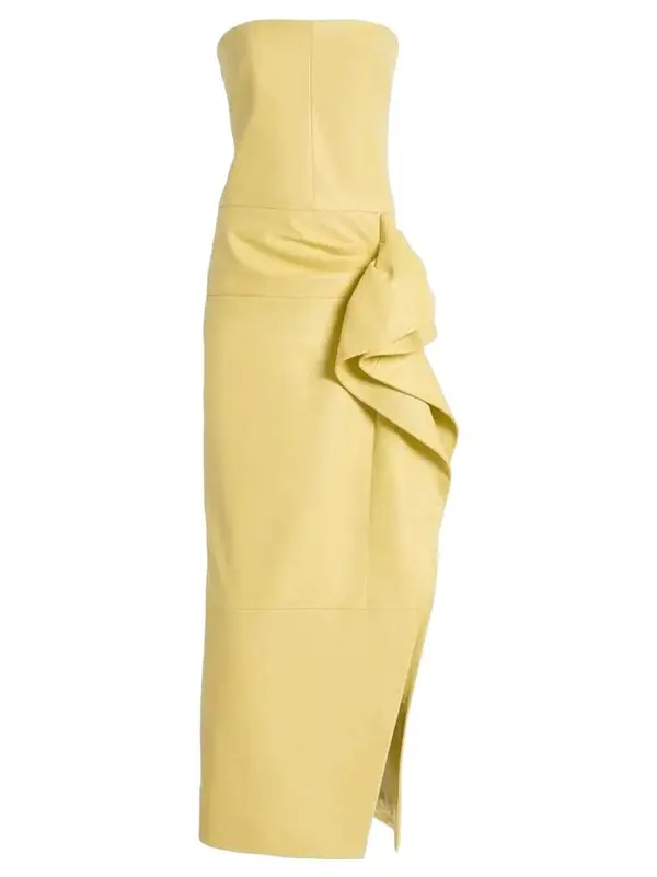Proenza Schouler Alonna Leather Dress - Yellow