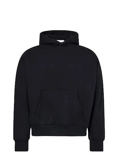 Fear Of God Logo-print Cotton-blend Hoody - Jet Black