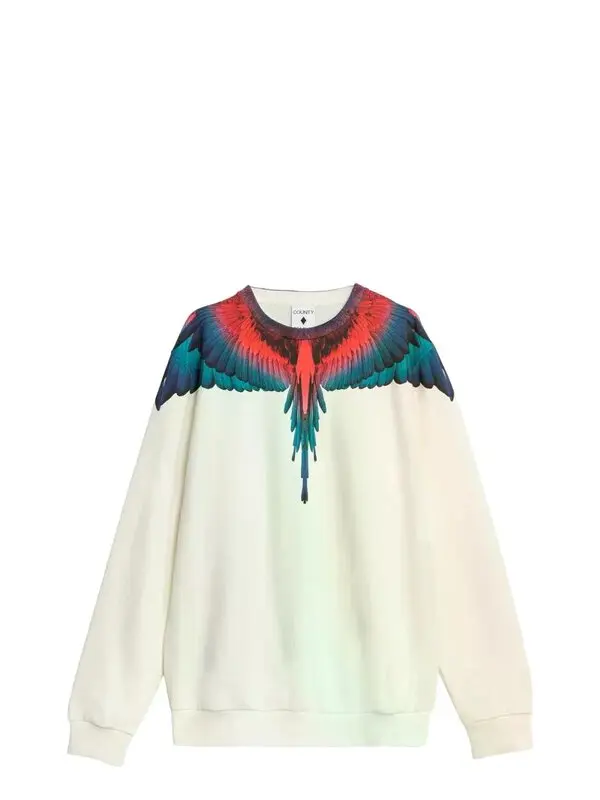 COUNTY OF MILAN Wings Crew-neck Sweatshirt - Neutrals
