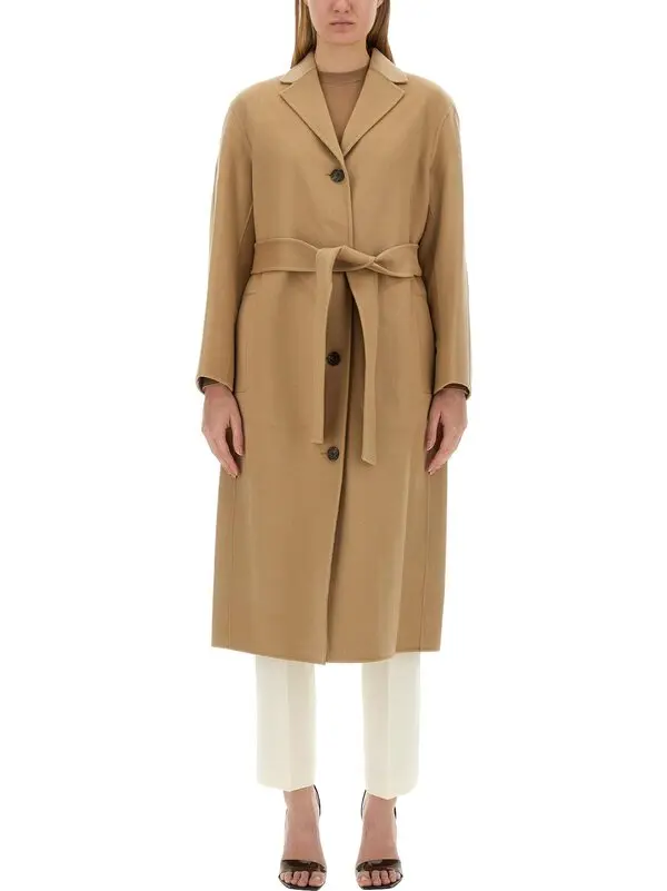 Theory Belted Coat - Beige