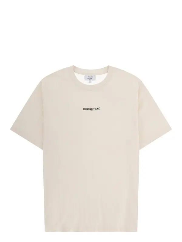 Maison Kitsuné T-shirt Con Logo - Beige