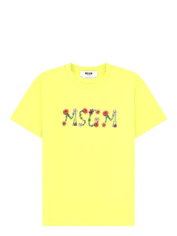 MSGM Logo T-shirt - Yellow