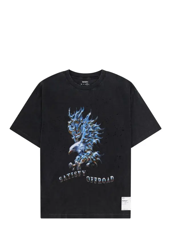 Satisfy T-shirt Con Stampa - Black