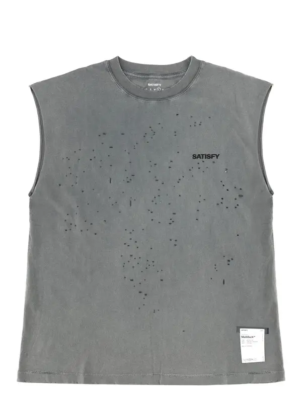 Satisfy Sleeveless Logo Tank Top - Black