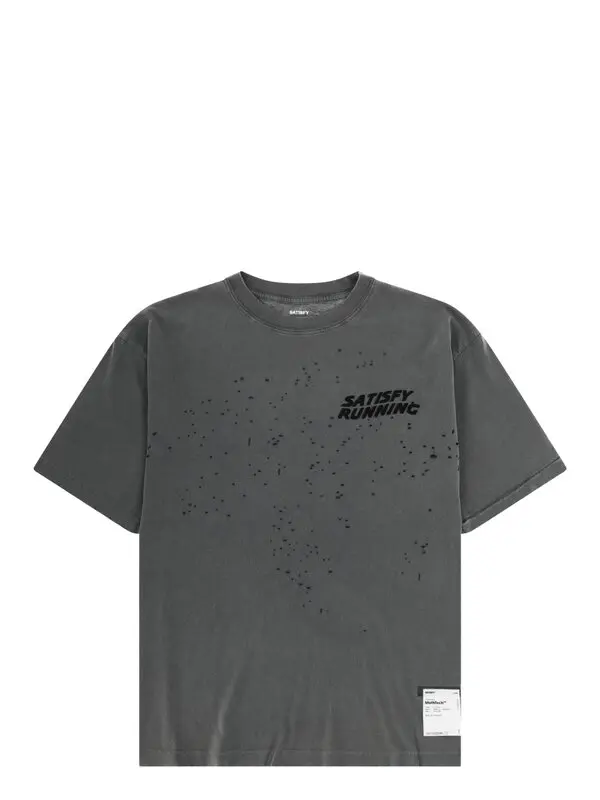 Satisfy T-shirt Con Logo - Grey