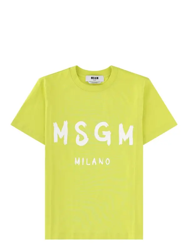 MSGM Logo T-shirt - Yellow