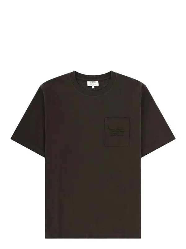 Maison Kitsuné T-shirt "poetic Script - Brown