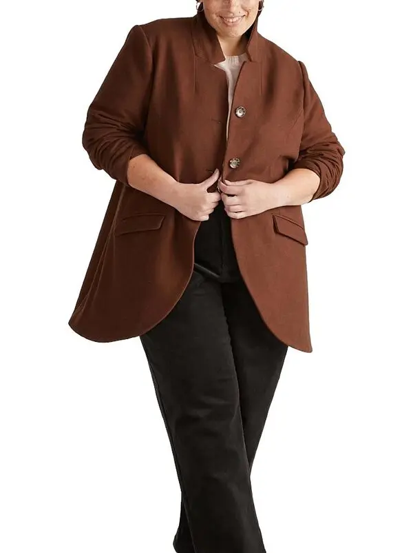 Universal Standard Beas Coat - Grizzly