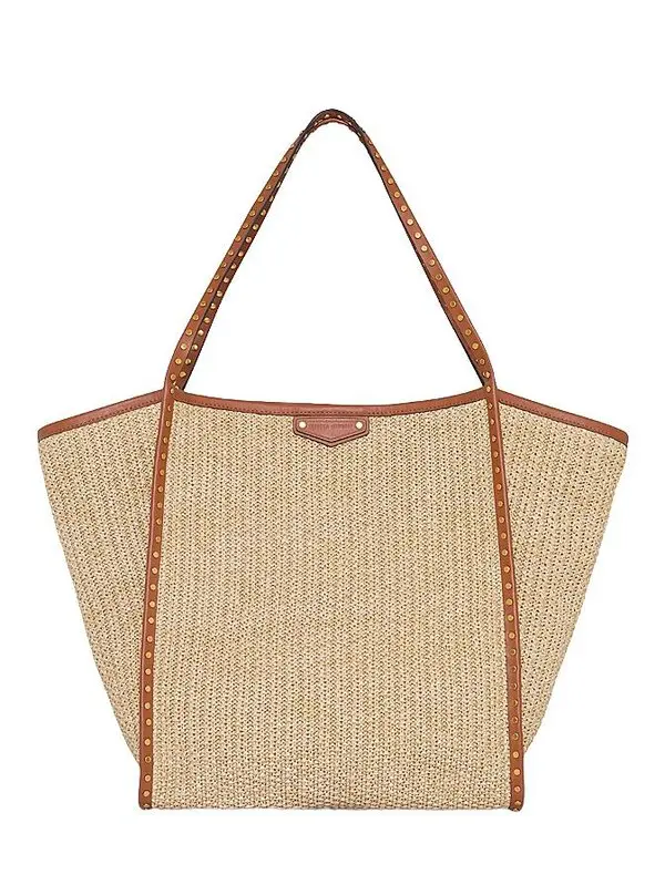 Rebecca Minkoff Dylan Medium Raffia Tote Bag - Natural