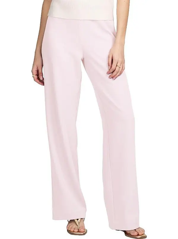 ELLE COLLECTION Woven Pant With Button Detail - Light Pink