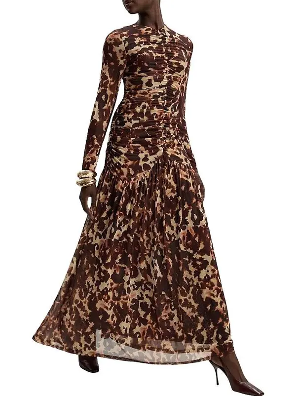 Karen Millen Sculpted Ruched Maxi Dress - Multi