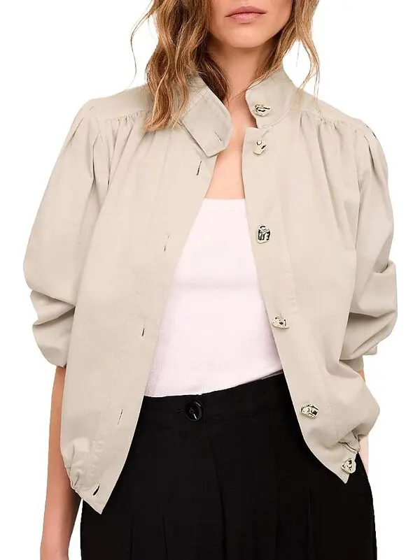 Mint Velvet Cotton Blend Jacket - Cream