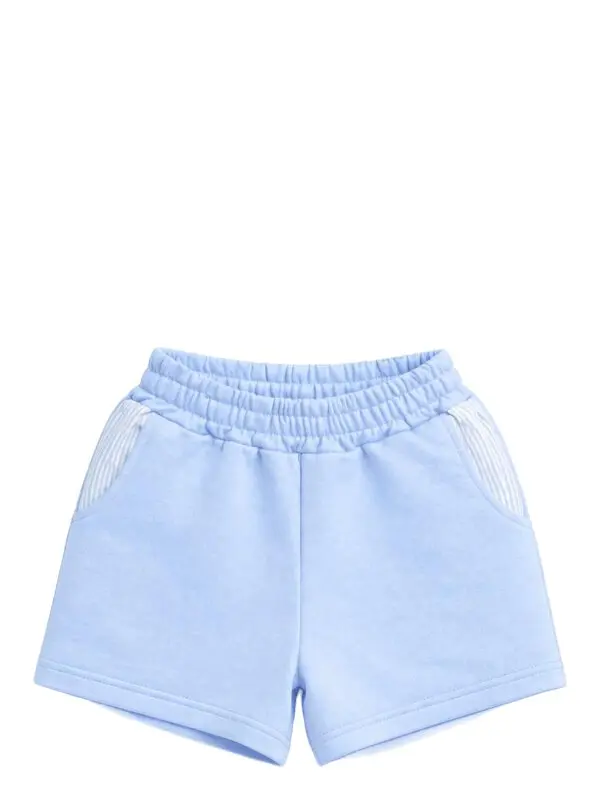 BITS & BOWS Seersucker Pocket Shorts - Blue