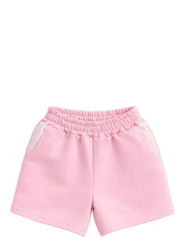BITS & BOWS Seersucker Pocket Shorts - Pink