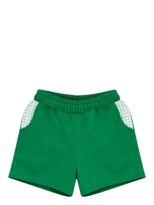 BITS & BOWS Seersucker Pocket Short - Green