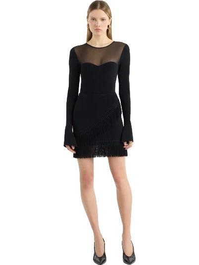 DODIEE Amelia Sheer-top Bodysuit - Black