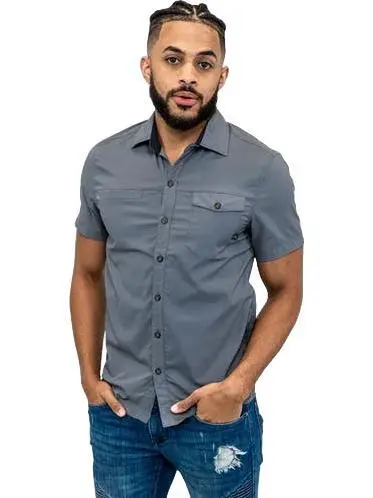 COALATREE Switchback Short-sleeve Shirt - Gray