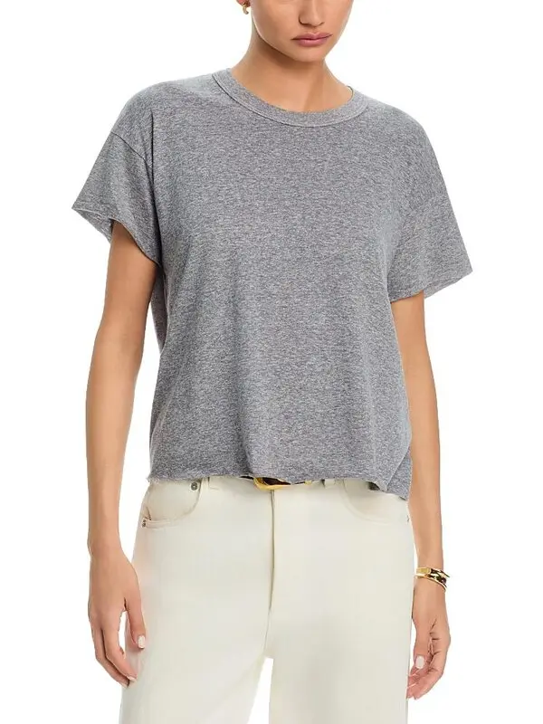 The Great. The Crop Tee - Heather Grey