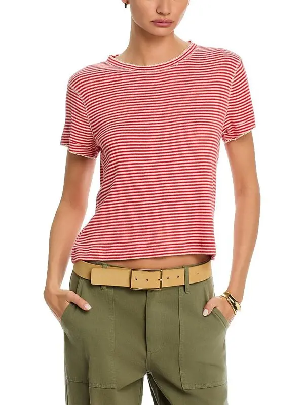 The Great. The Little Tee - Pimento Stripe