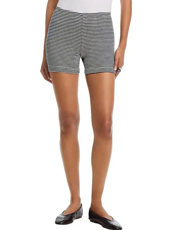 The Great. The Relay Shorts - Navy Stripe