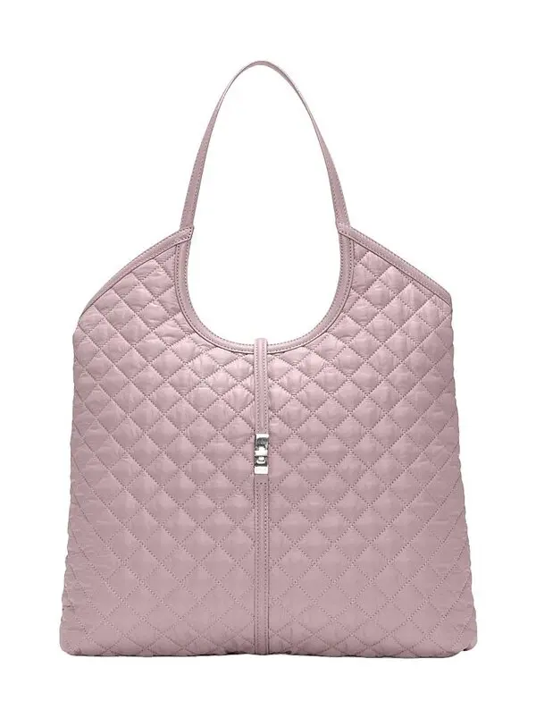 Mz Wallace Large Quilted Tote Bag - Quail/silver