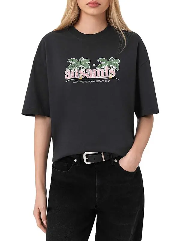 ALLSAINTS Troppo Etta Tee - Washed Black