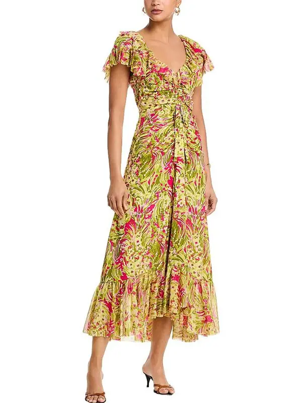Cinq À Sept Daisy Swirl Ivey Dress - Pink Amethyst Multi