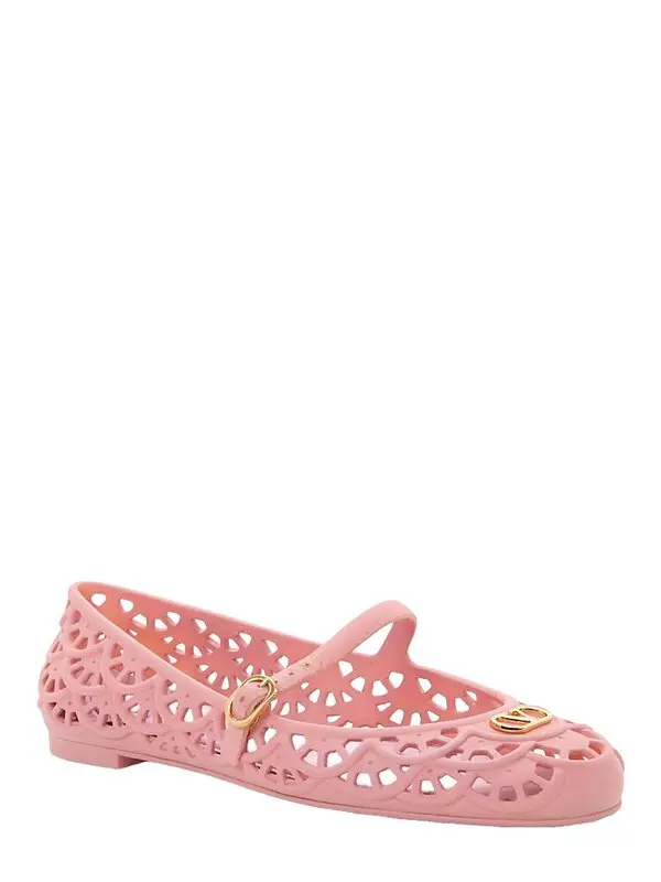 Valentino Garavani Embellished Ballet Flats - Pink