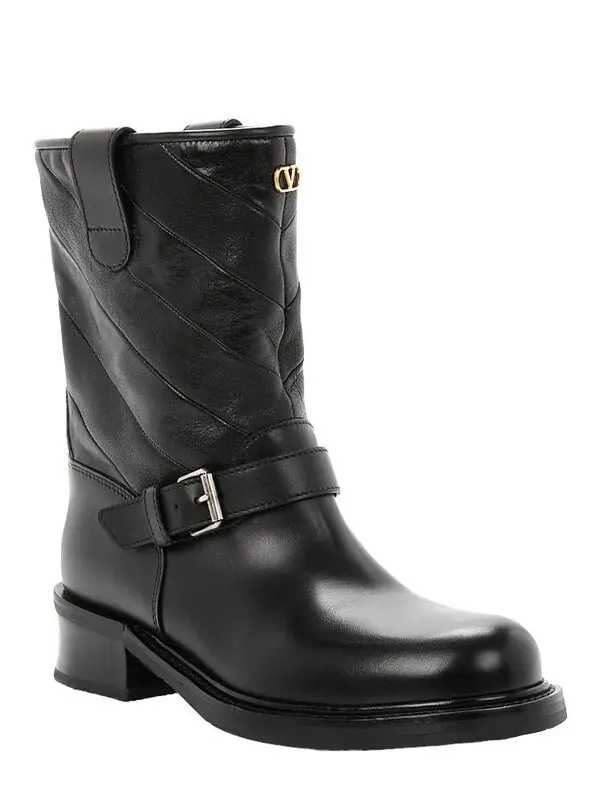 Valentino Garavani Buckle Booties - Black