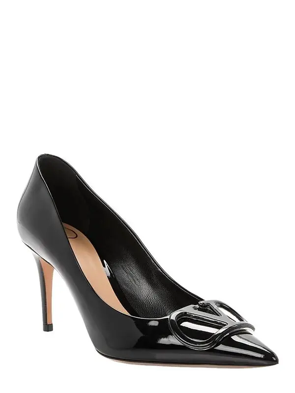 Valentino Garavani Pointed Toe High Heel Pumps - Black