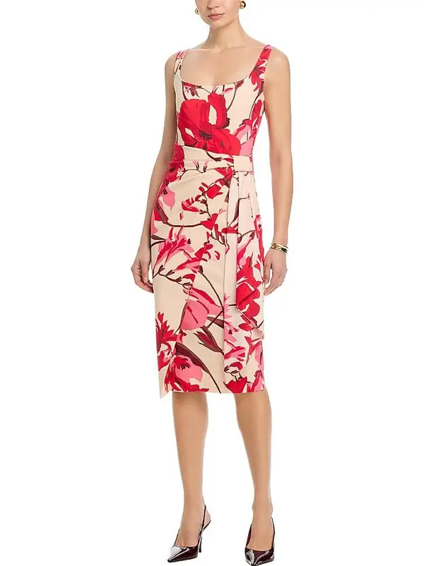 Chiara Boni La Petite Robe Ermy Printed Square Neck Dress - Carole Rose