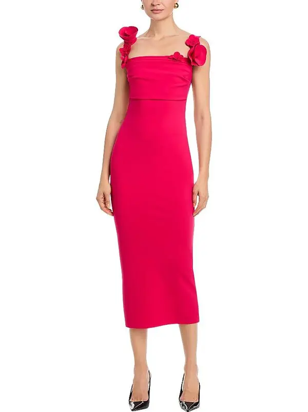 Chiara Boni La Petite Robe Dunca Floral Strap Midi Dress - Pink