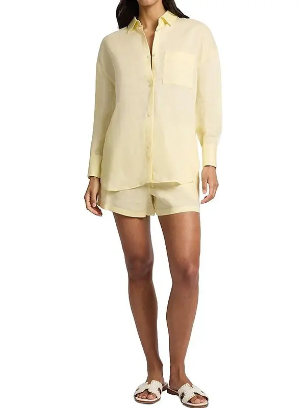 Onia Air Linen Boyfriend Shirt - Chamomile