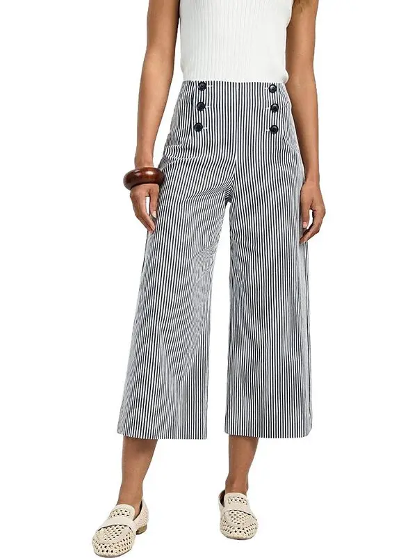 Trina Turk Saltie Crop Pant - Ink Whitewash