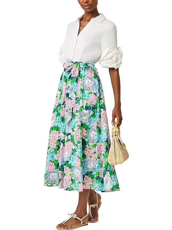 Lilly Pulitzer® Sonaire Midi Shirtdress - Starlight Navy Lydia The Lion