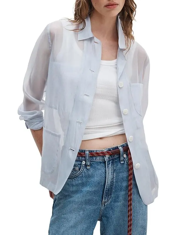 Rag & Bone Jolene Organza Jacket - Grey