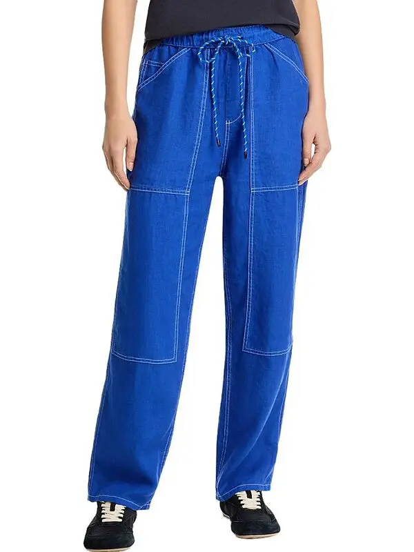 Rag & Bone Atlas Linen Pants - Royal