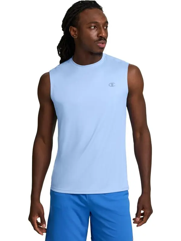 Champion Sport Muscle Tank With Reflective C Logo - Placid Blue