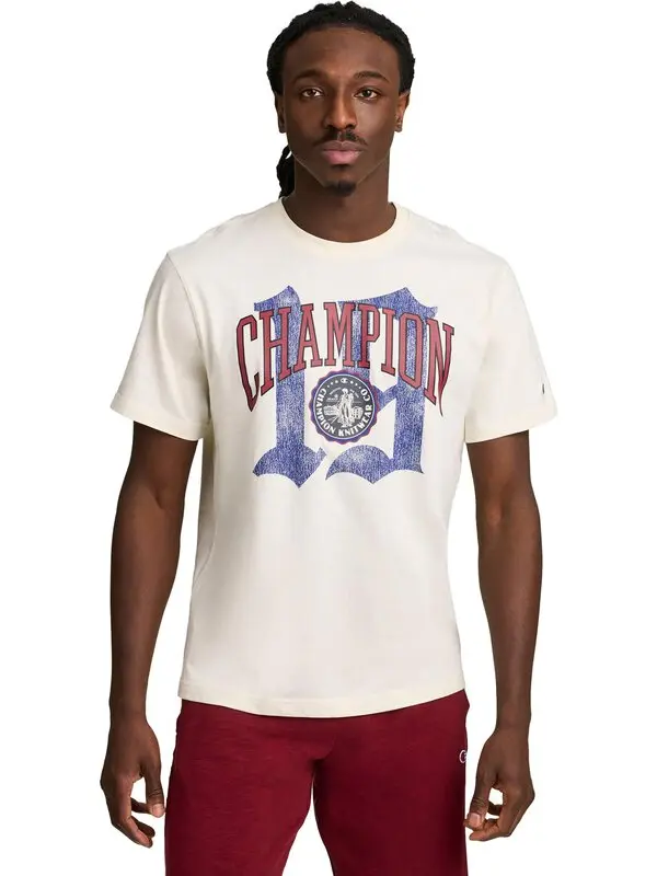 Champion Modern Retro Gothic '19 T-shirt, C Logo - Unbleached Cotton