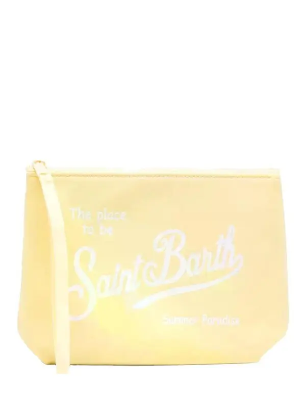 MC2 SAINT BARTH Logo-print Clutch - Yellow
