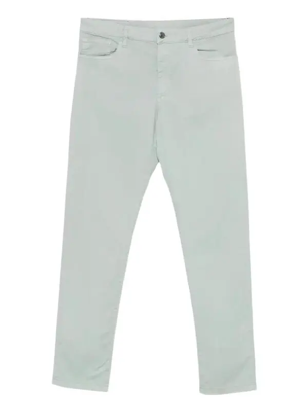 Canali Logo-patch Trousers - Green