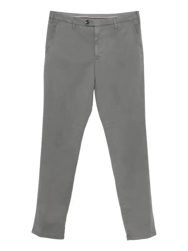 Canali Slim-fit Chino Trousers - Grey
