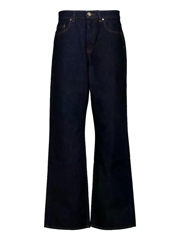 Casablanca Logo-embroidered Baggy Fit Jeans - Blue