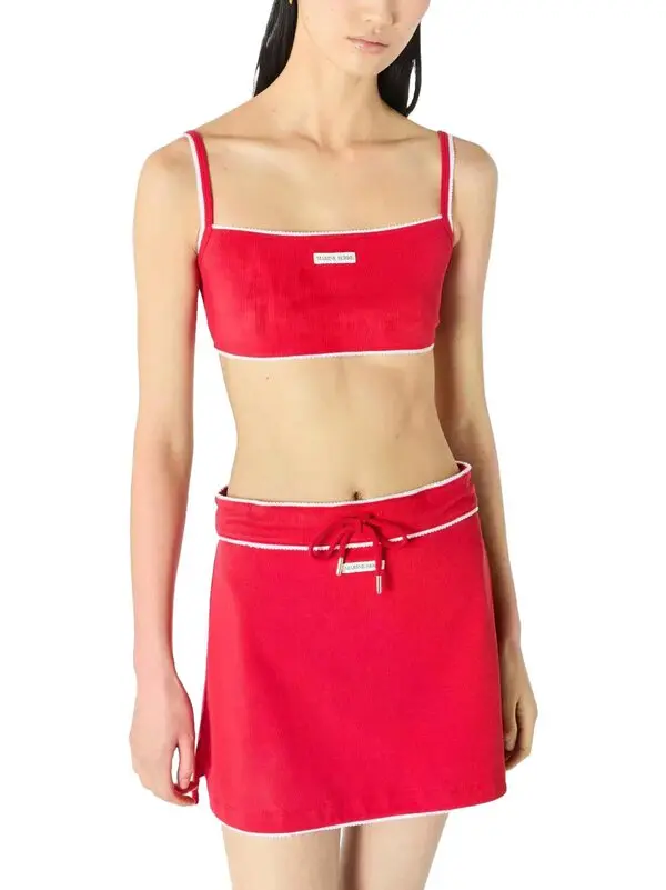MARINE SERRE Organic Cotton Skirt - Red