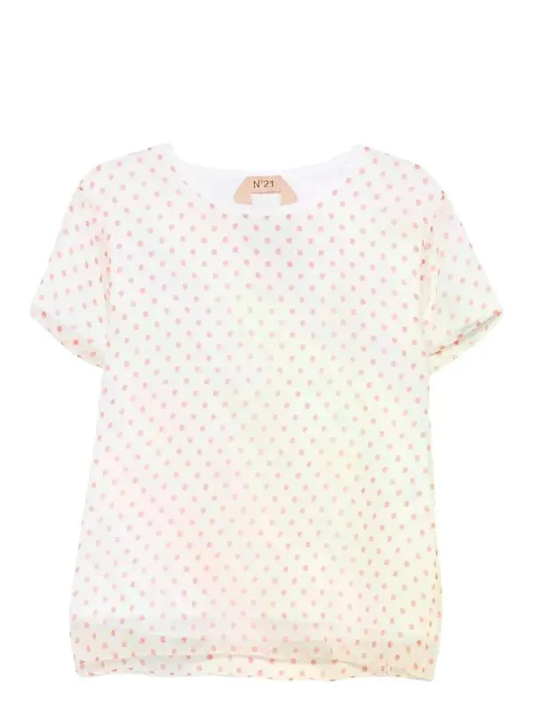 N°21 Polka-dot Sheer T-shirt - Neutrals